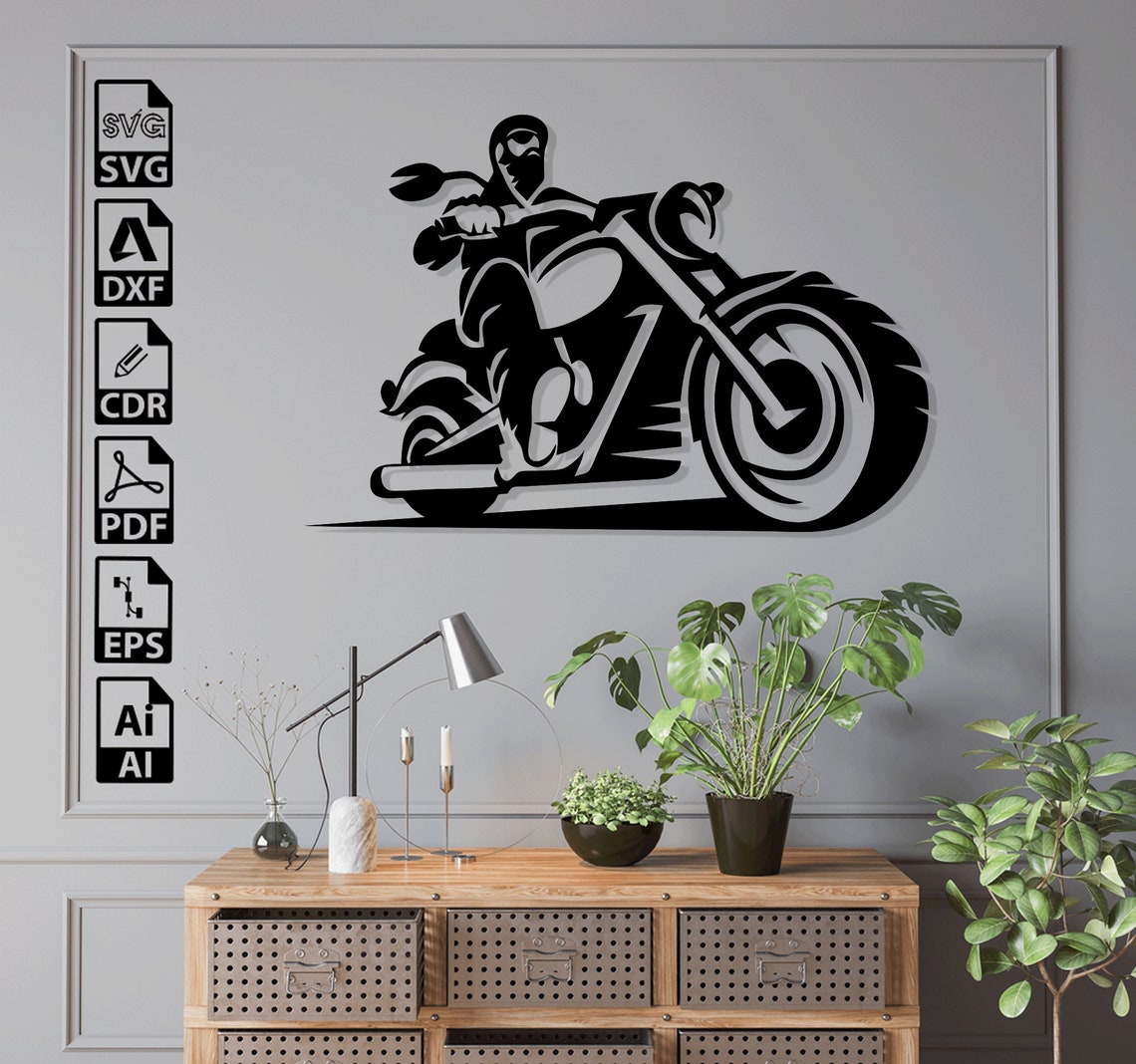 Motorcycle Dxf Chopper Svg Pdf Glowforge Digital Download Laser Cut Cnc ...