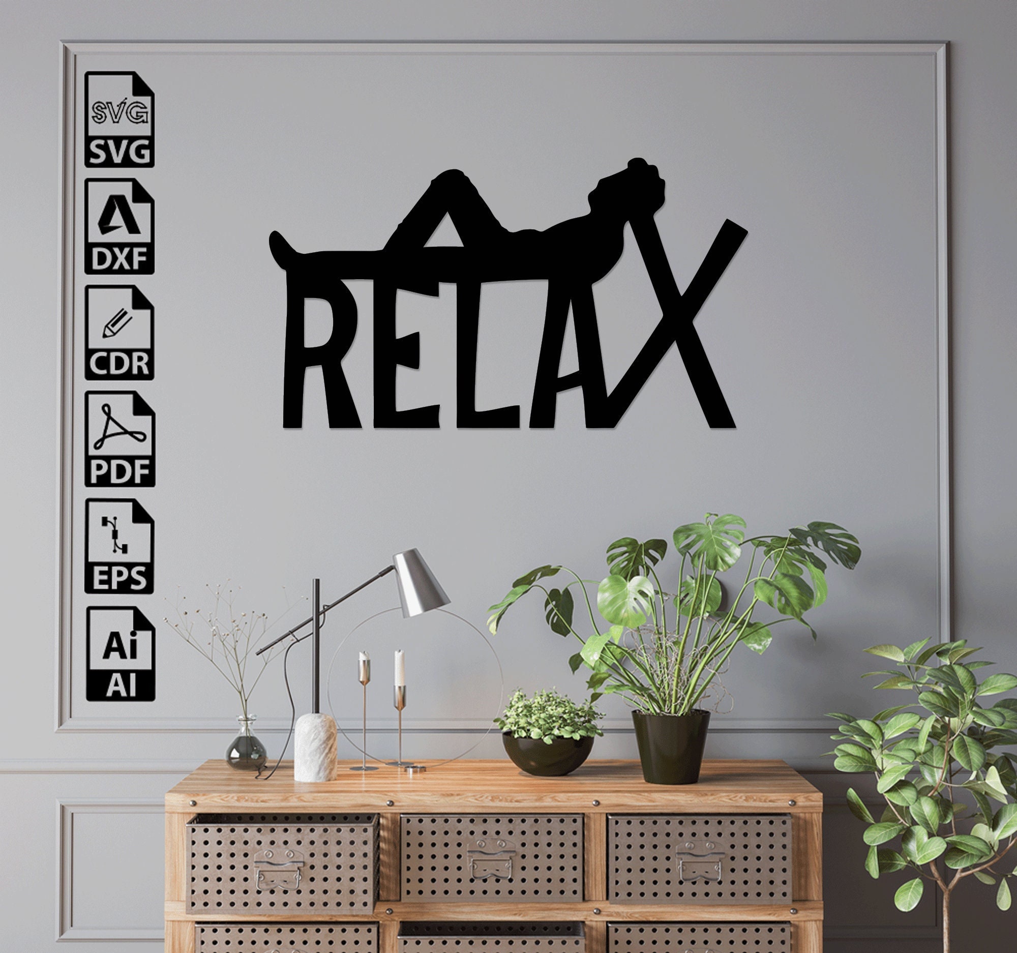 Relax Comfy Dxf Comfortable Svg Digital Download Laser Cut Cnc Cutting ...