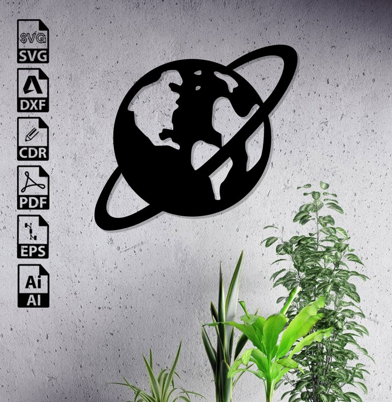 Saturn Dxf Planet Svg Pdf Cdr Digital Download Laser Cut Cnc Cutting ...