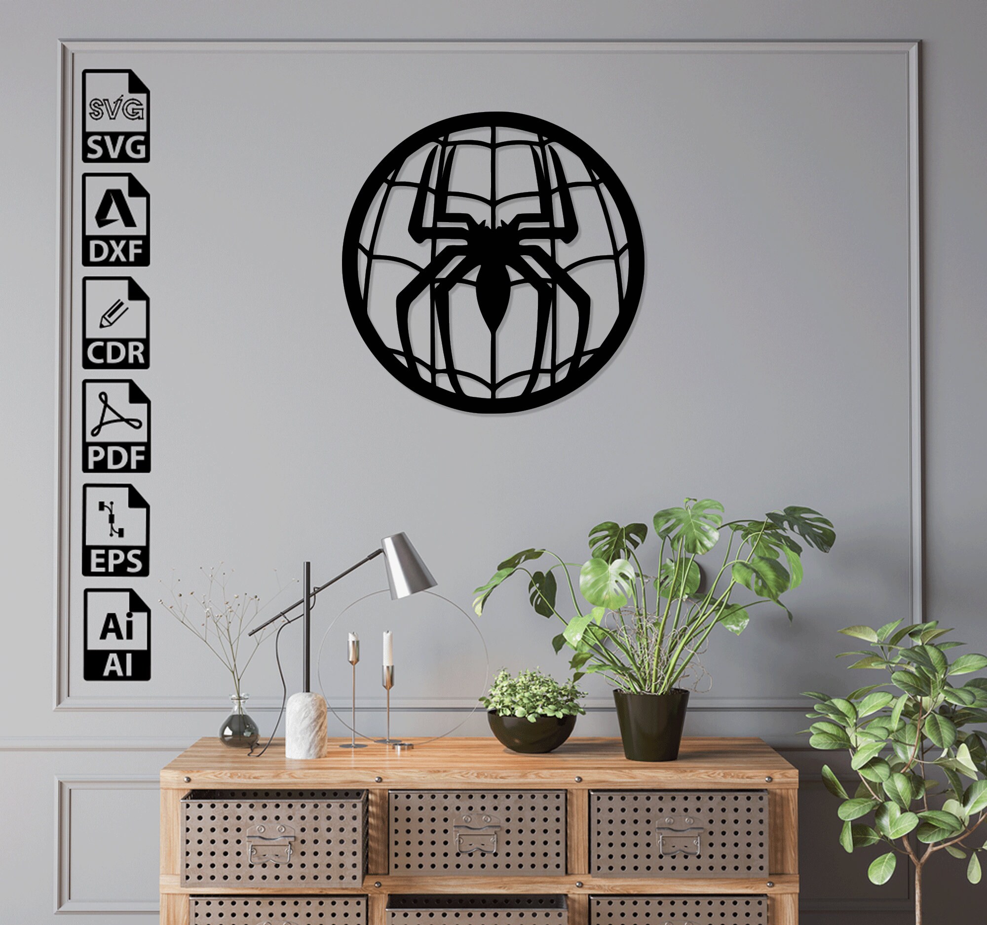 Spider Dxf Svg Digital Download Laser Cut Cnc Cutting Router - Etsy