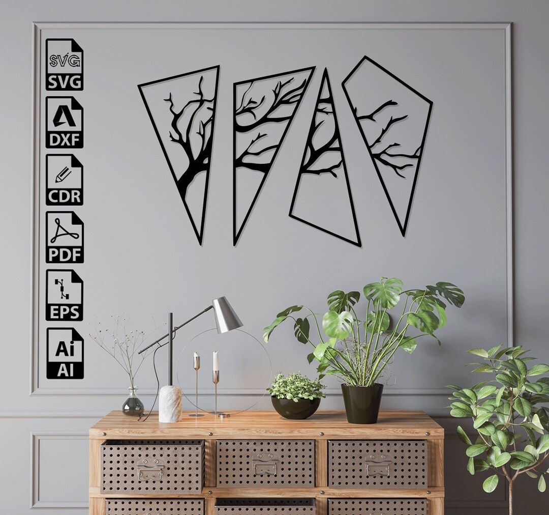 Ast Laser Cut Dateien: Wand Kunst, CNC, Cricut (Digitaler Download ...