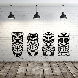 Fijian Tiki Mask Laser Cut Files: SVG, DXF, CNC Wall Art (digital ...