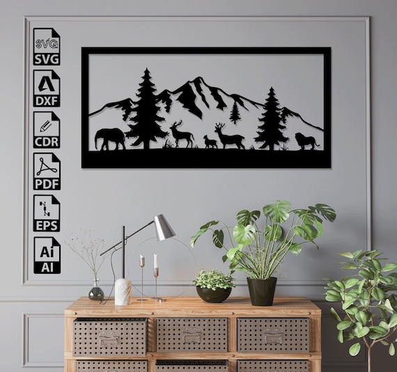 Nature Forest Dxf Animals Svg Pdf Digital Download Laser Cut | Etsy