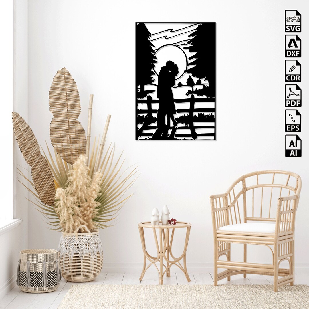 Love Dxf Svg Pdf Digital Download Couple Laser Cut Cnc Cutting Router ...