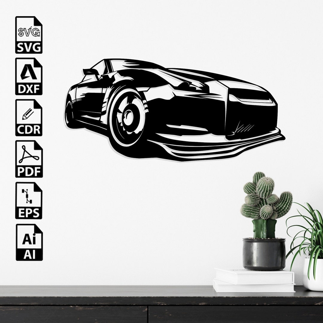 Sports Car Laser Cut SVG DXF Files – Cricut, CNC, Wall Art, Vector ...