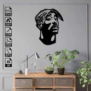 Tupac 2pac Dxf Svg Digital Download Glowforge Laser Cut Cnc Cutting ...