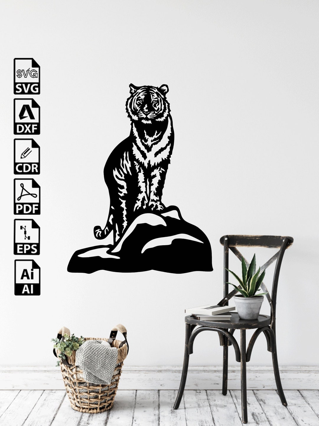 Tiger Dxf Lion Svg Digital Download Laser Cut Cnc Cutting Router ...