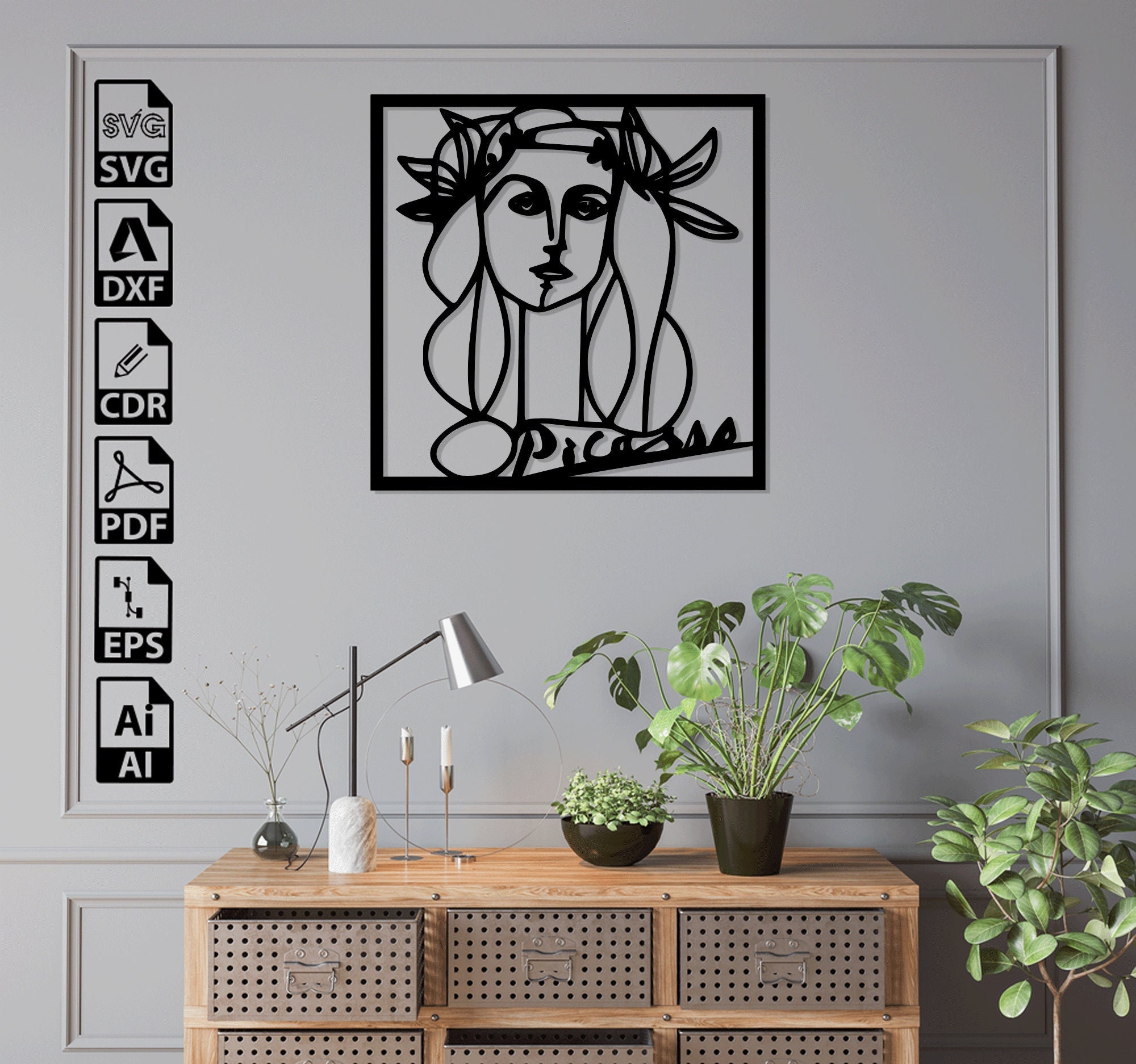 Pablo Picasso Dxf Svg Pdf Digital Download Laser Cut Cnc - Etsy