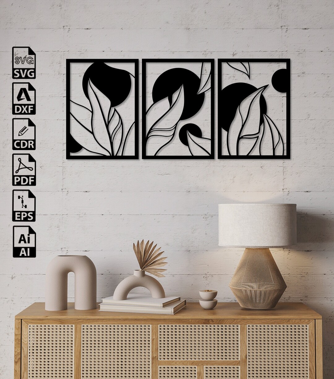 Leaf Dxf Plant Svg Pdf Digital Download Laser Cut Cnc Cutting Router ...