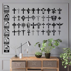 Jesus Cross Dxf Christian Svg Pdf Digital Download Laser Cut Cnc ...