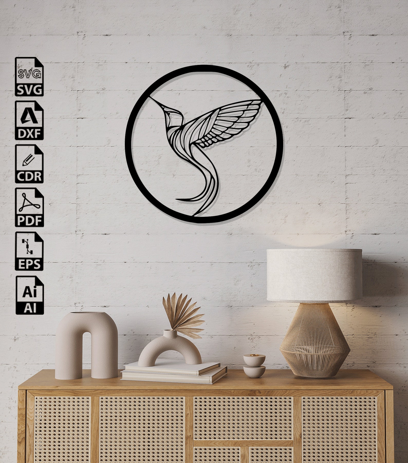 Colibrí Dxf Bird Svg Glowforge Descarga digital Corte láser Cnc Corte ...