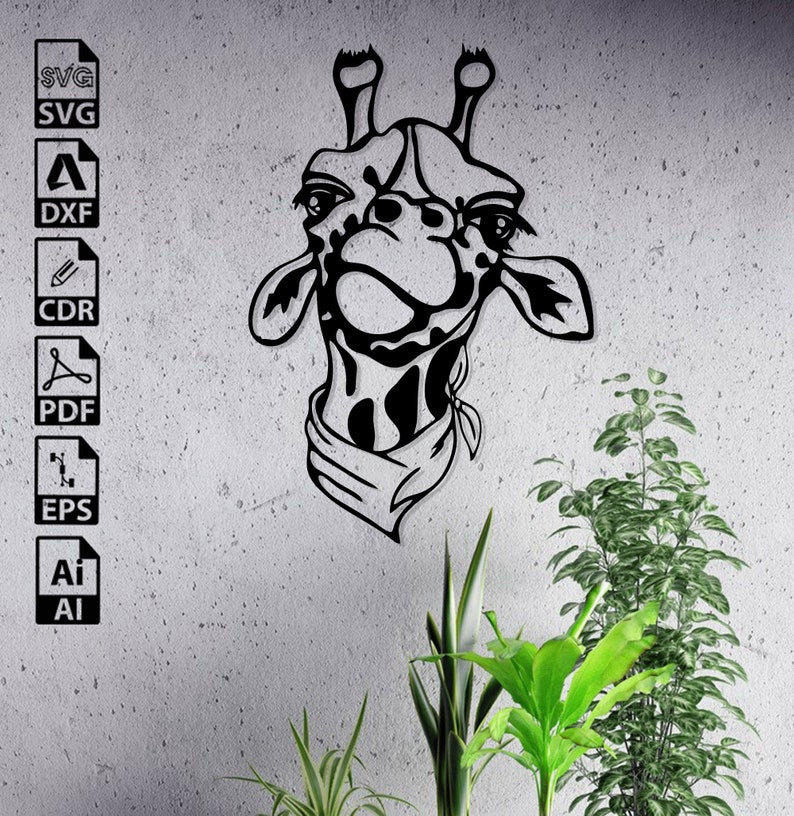 Giraffe Dxf Animals Svg Digital Download Laser Cut Cnc Cutting Router ...