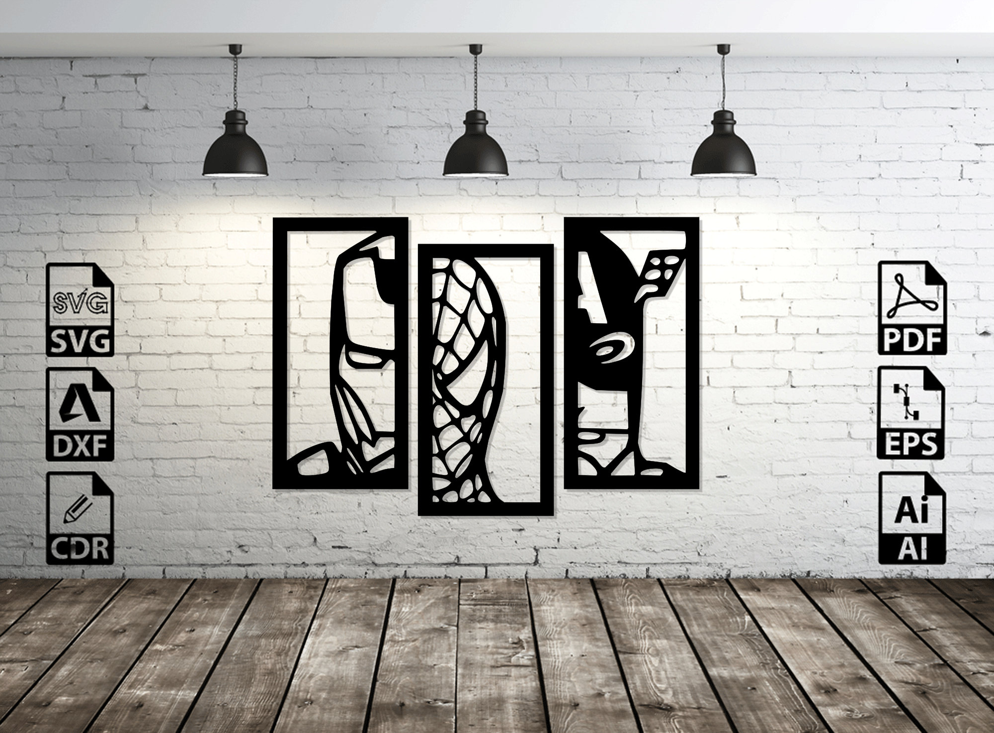 Iron Man Dxf Spiderman Captain America Svg Digital Download Laser Cut ...