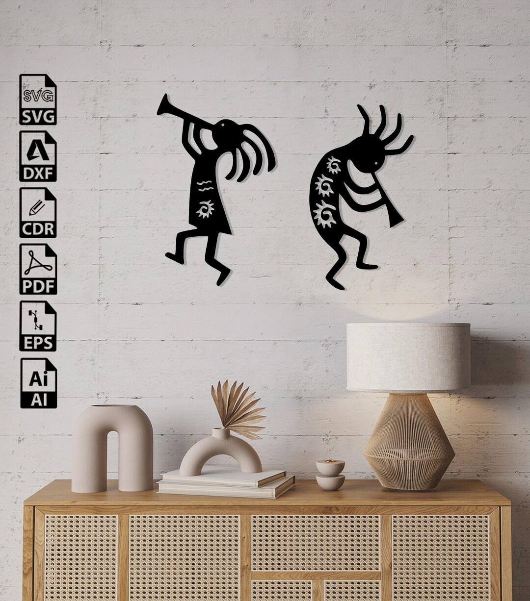 Indian Dxf Kokopelli Svg Digital Download Laser Cut Cnc Cutting Router ...