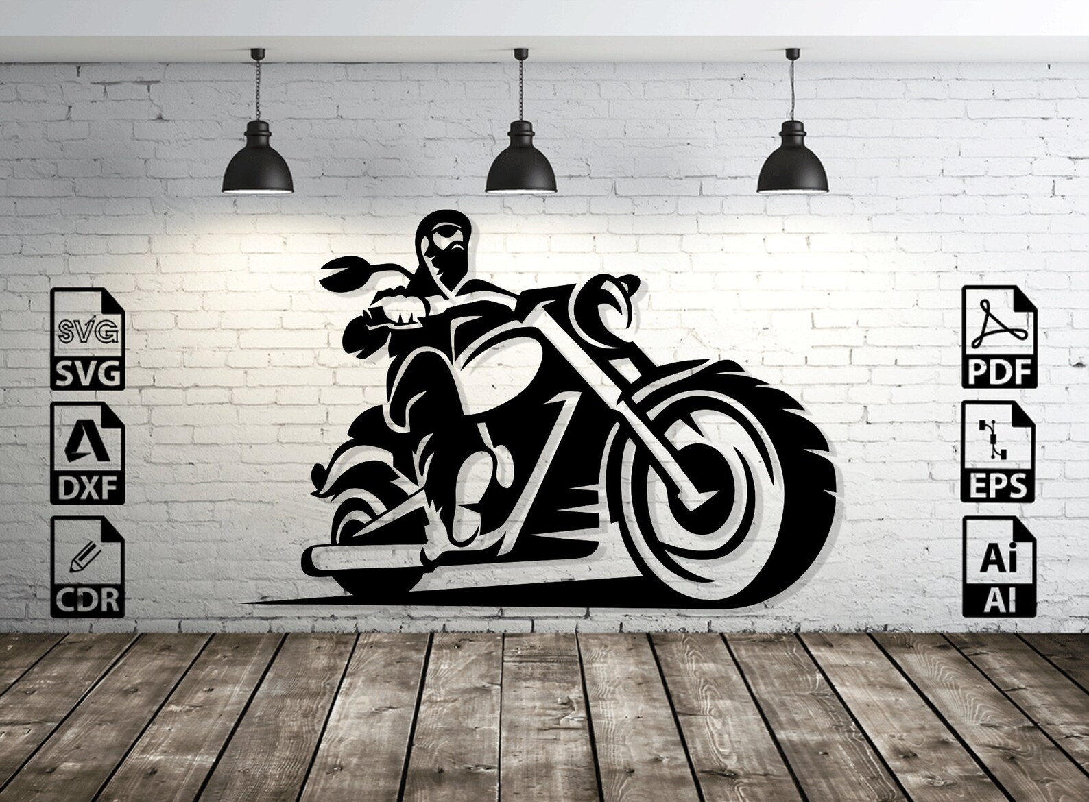 Motorcycle Dxf Chopper Svg Pdf Glowforge Digital Download Laser Cut Cnc ...