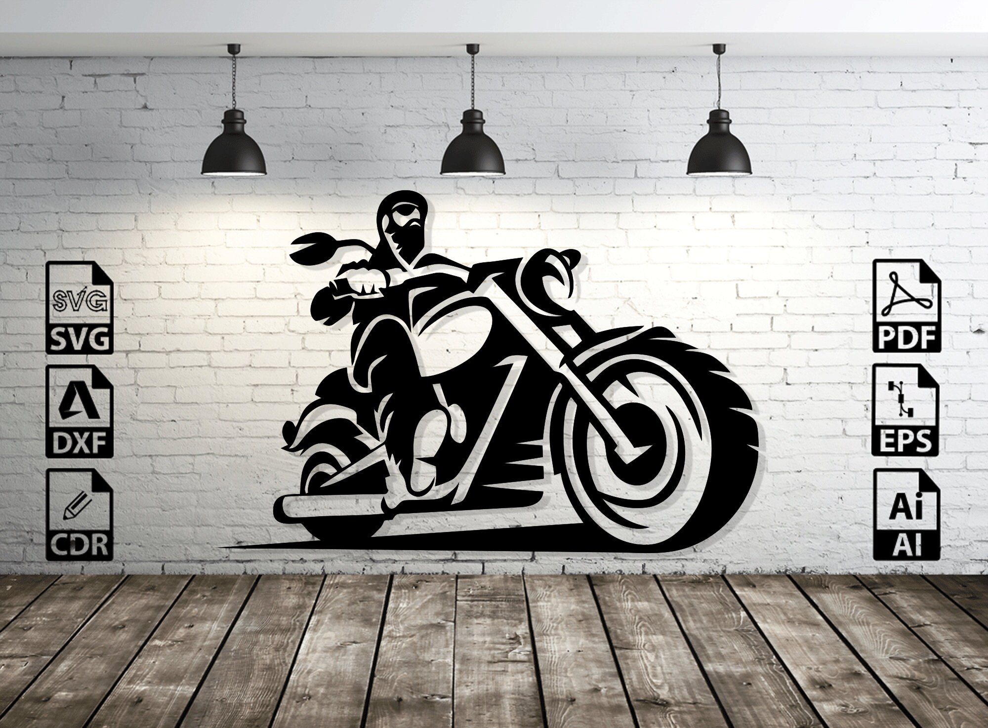 Motorcycle Dxf Chopper Svg Pdf Glowforge Digital Download Laser Cut Cnc ...