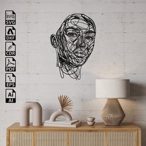 Woman Girl Dxf Line Art Svg Digital Download Laser Cut Cnc Cutting ...