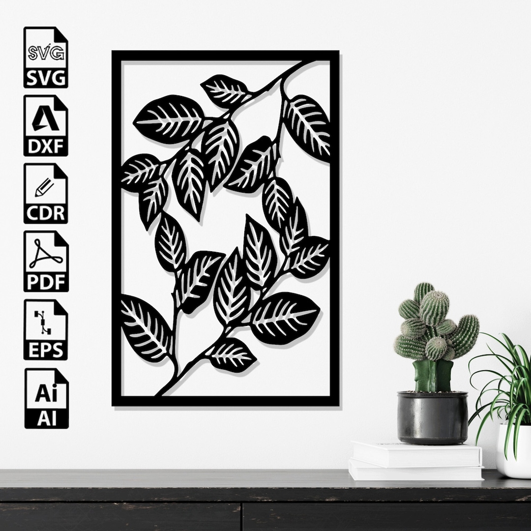 Leaf Dxf Leaves Svg Pdf Digital Download Laser Cut Cnc Cutting Router ...