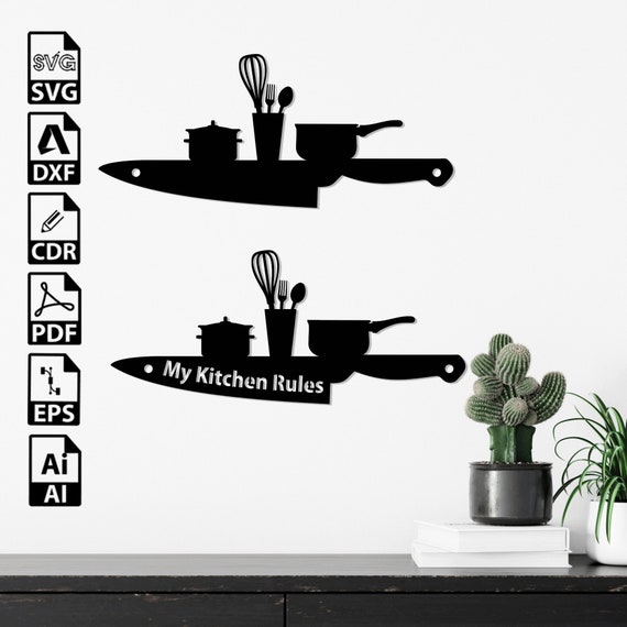 Kitchen Knife Dxf Svg Pdf Digital Download Laser Cut Cnc | Etsy