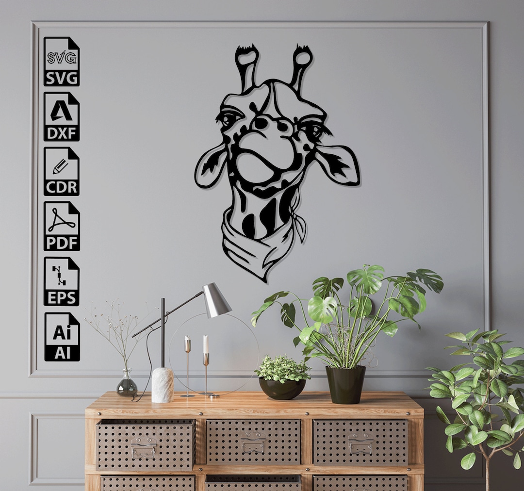 Giraffe Dxf Animals Svg Digital Download Laser Cut Cnc Cutting - Etsy