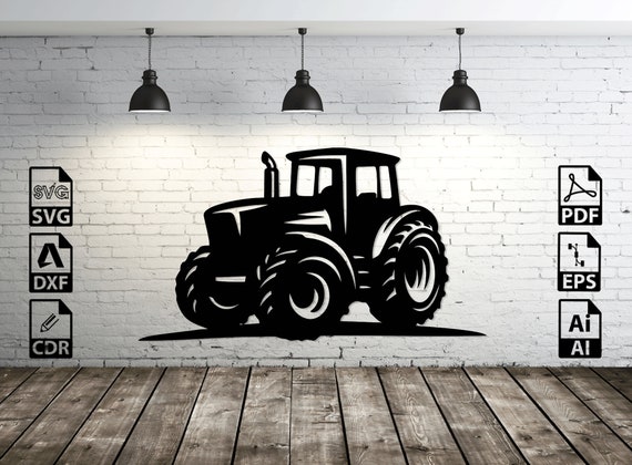 Prints Art & Collectibles Tractor Dxf Farmer Svg Digital Download Laser ...