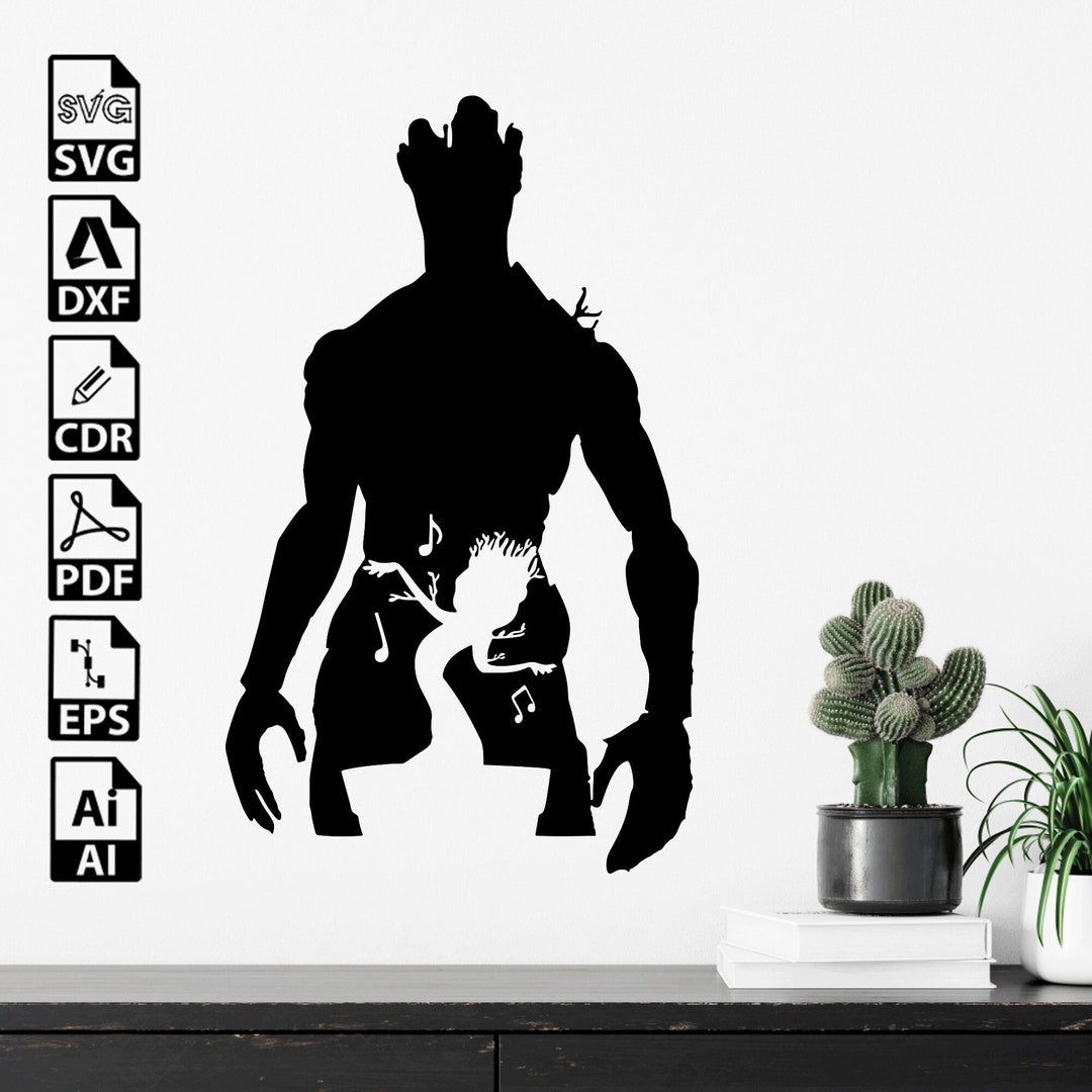 Groot Tree Bark Dxf Svg Digital Download Laser Cut Cnc Cutting Router ...