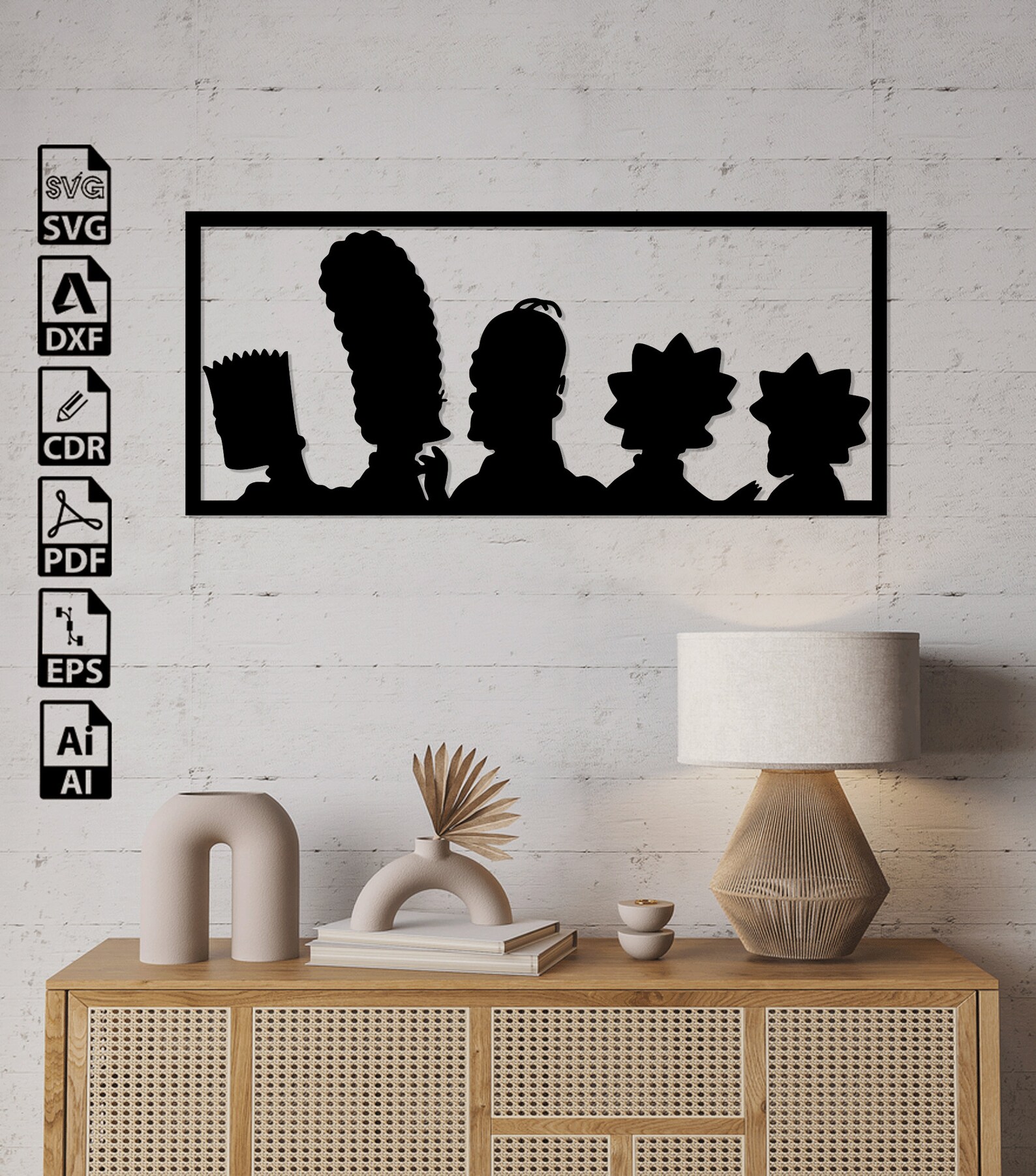 Simpsons Laser Cut Files: SVG, DXF, CNC, Wall Art (digital Download) - Etsy