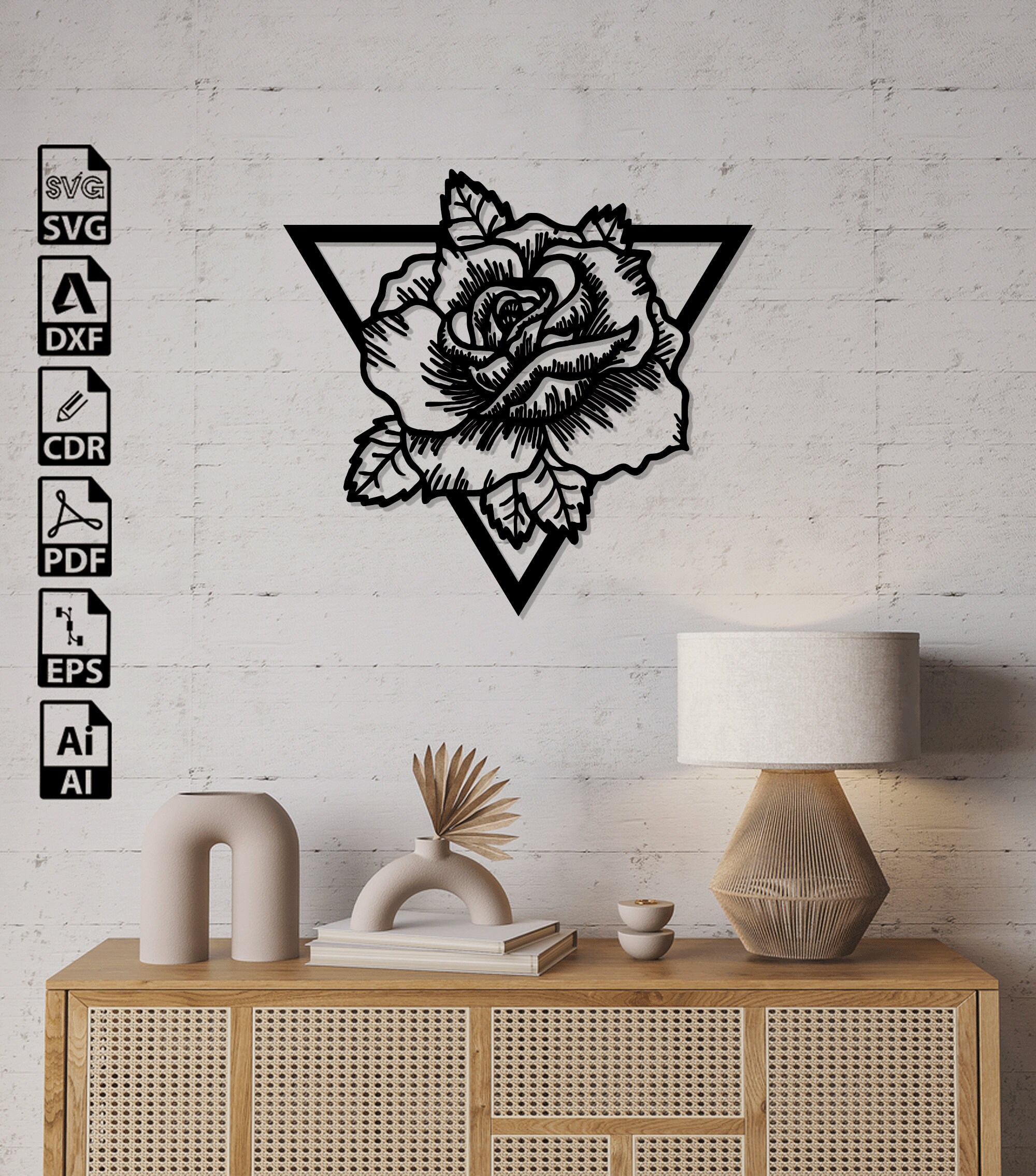 Rose Dxf Flower Svg Pdf Digital Download Laser Cut Cnc Cutting - Etsy