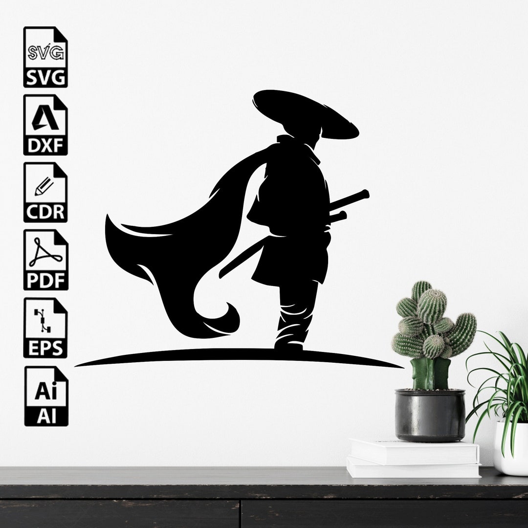 Samurai Sword Japan Design: Laser Cut Files (SVG, DXF, PDF) - Etsy