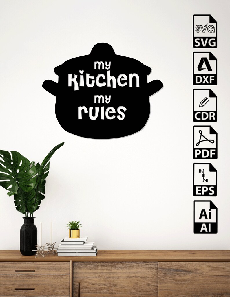 Kitchen Saucepan Pan Dxf Svg Pdf Digital Download Laser Cut Cnc Cutting ...