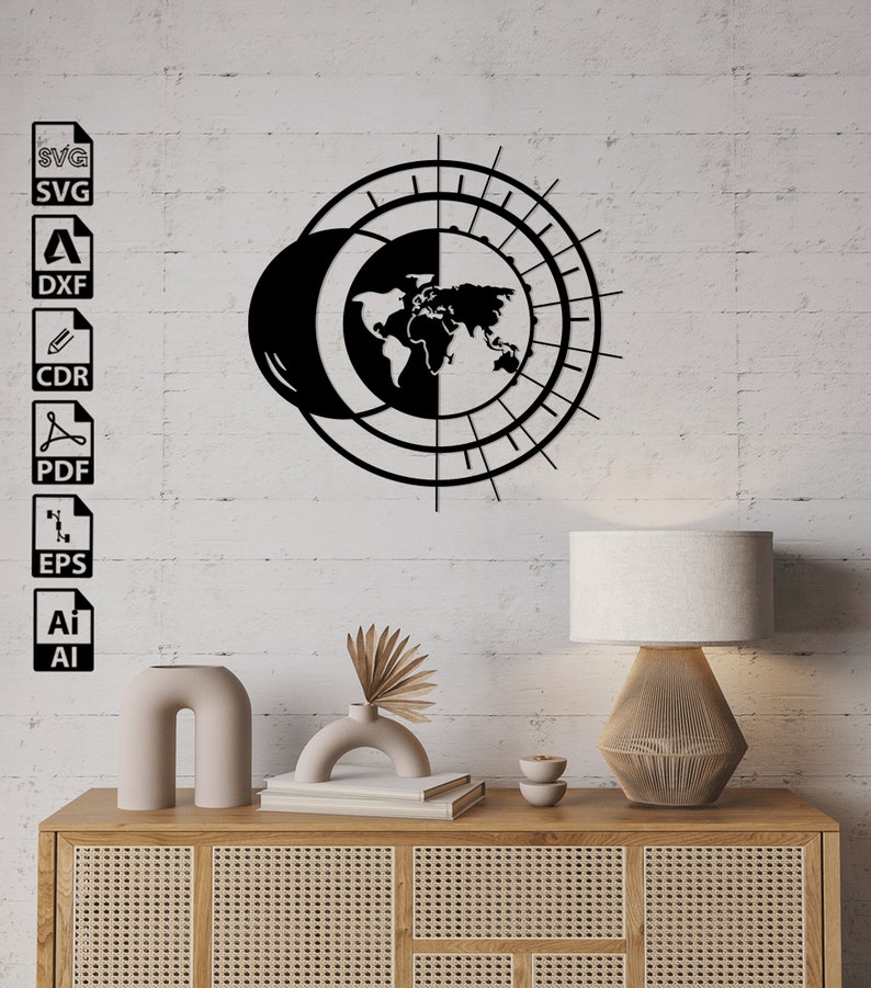 World Globe Dxf World Map Svg Pdf Digital Download Laser Cut - Etsy UK