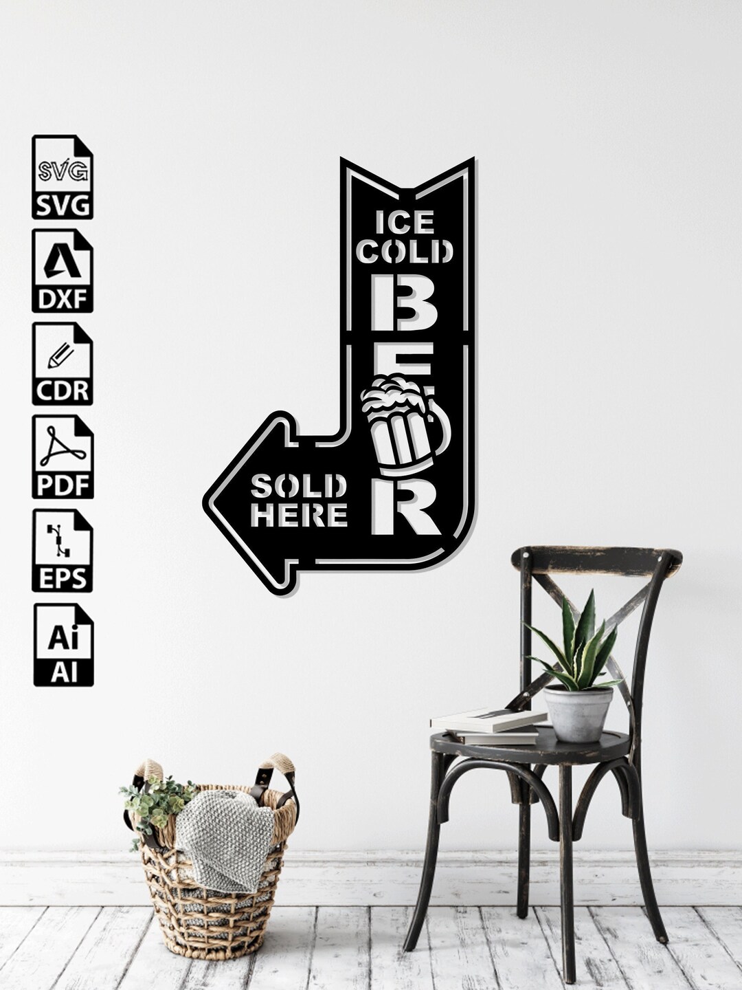 Beer Pub Laser Cut SVG DXF Files – Cricut, CNC, Wall Art, Vector ...