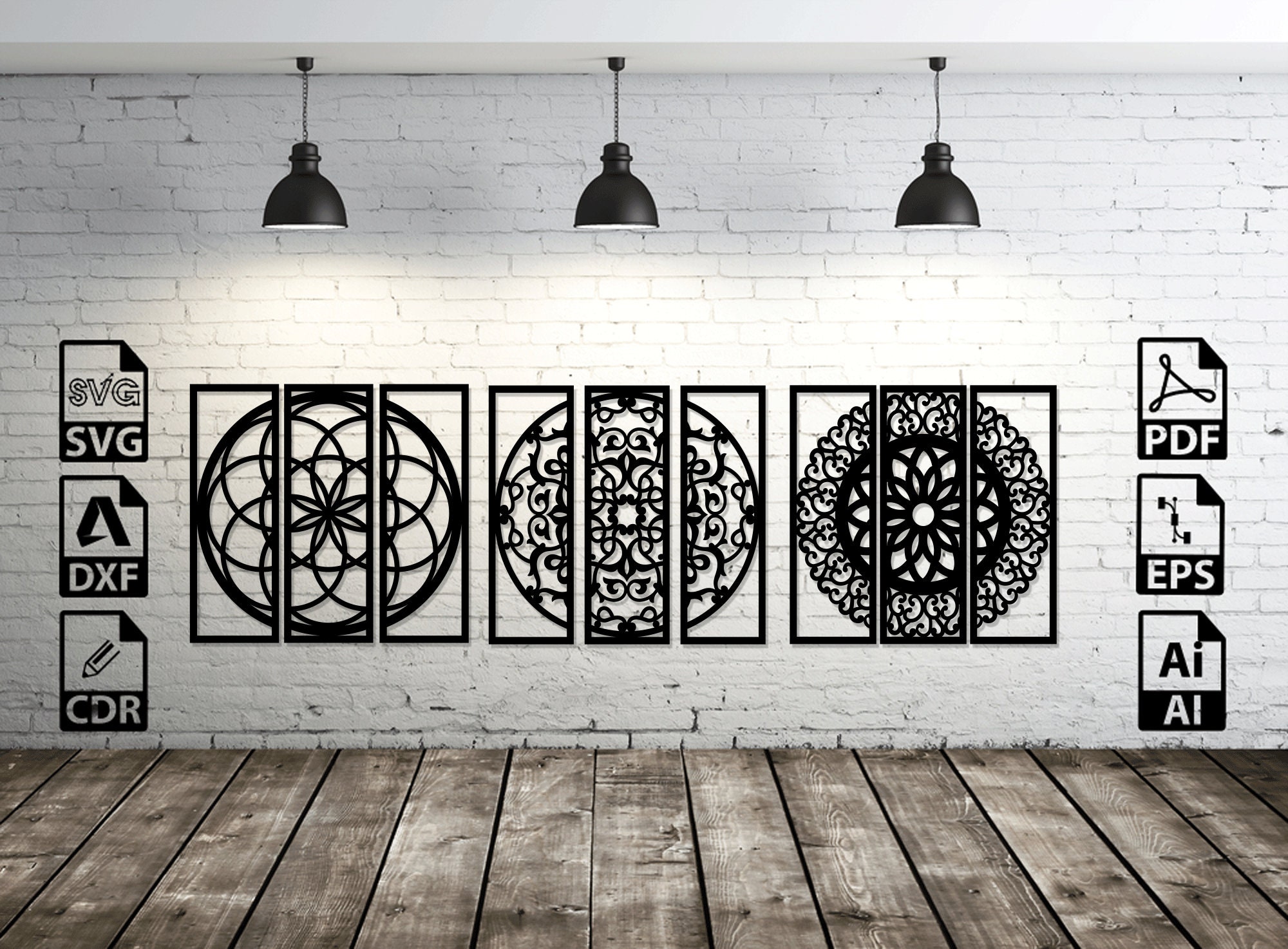 Mandala Dxf Mandala Svg Pdf Digital Download Laser Cut Cnc Cutting ...
