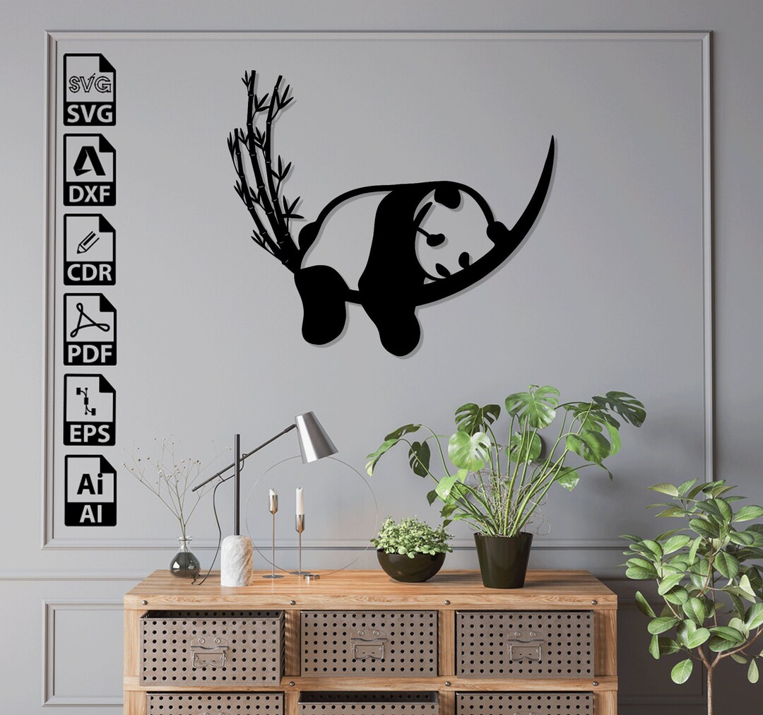 Panda Dxf Cute Animals Svg Pdf Glowforge Digital Download - Etsy