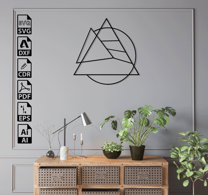 Geometric Triangle Circle Dxf Svg Digital Download Laser Cut Cnc ...