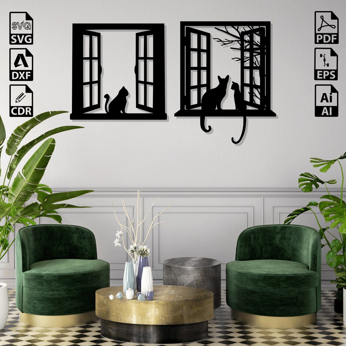 Kitten Dxf Cat Svg Pdf Digital Download Laser Cut Cnc Cutting - Etsy