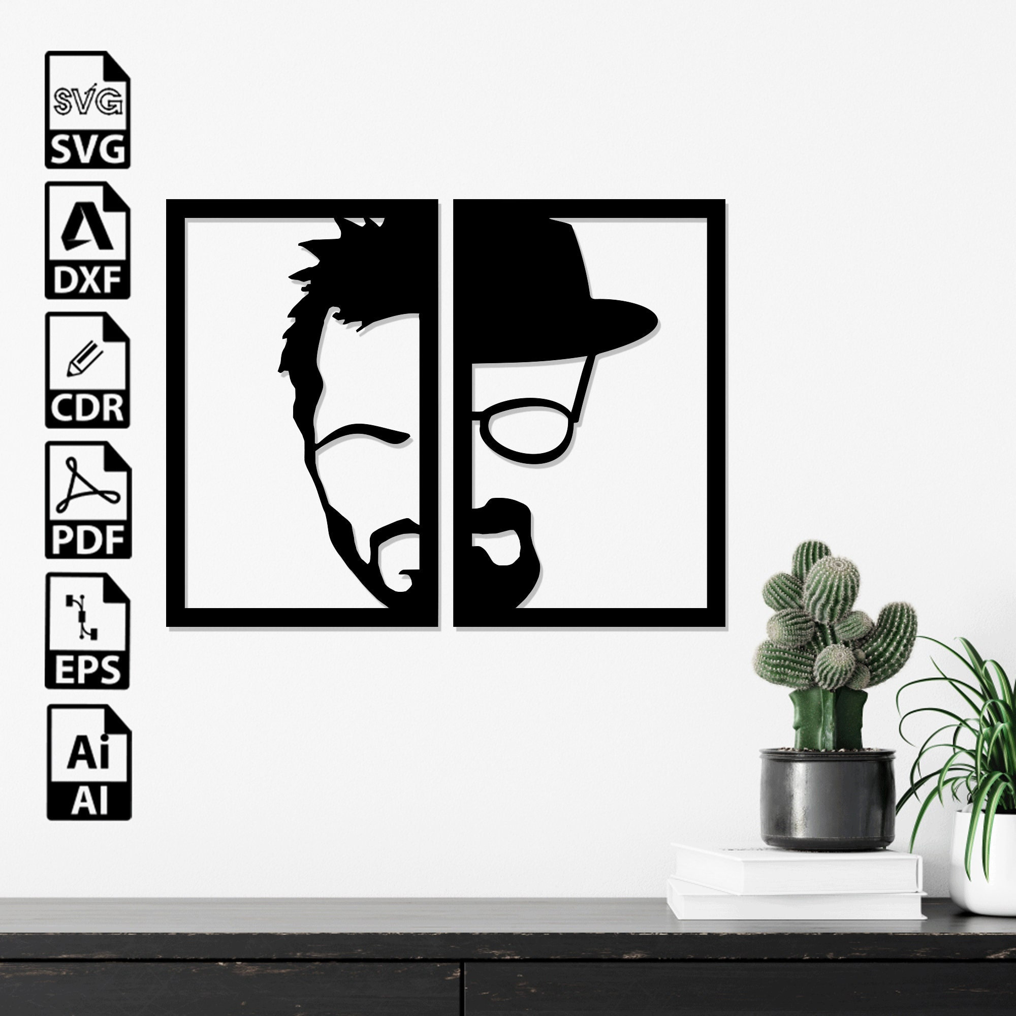 Breaking Bad Dxf Walter White Svg Digital Download Laser Cut Cnc ...