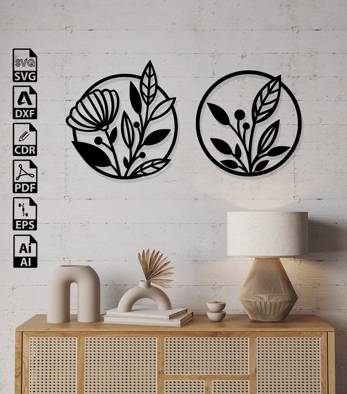 Floral Laser Cut Files: Sunflower SVG, CNC Template (digital Download ...