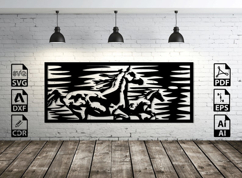 Horse Dxf Running Horse Svg Pdf Digital Download Laser Cut Cnc Cutting ...