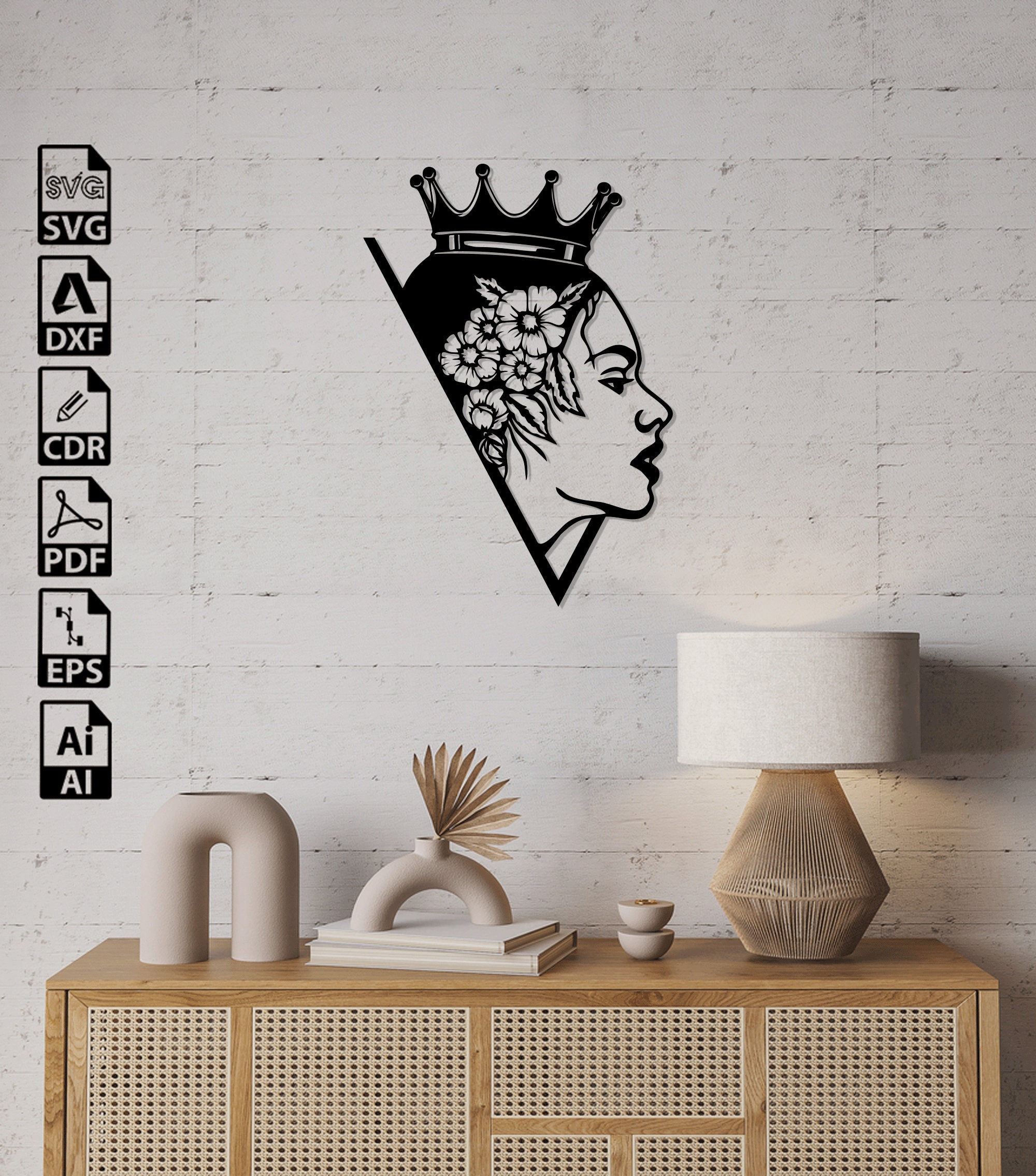 Queen Dxf King Crown Pdf Digital Download Laser Cut Cnc - Etsy