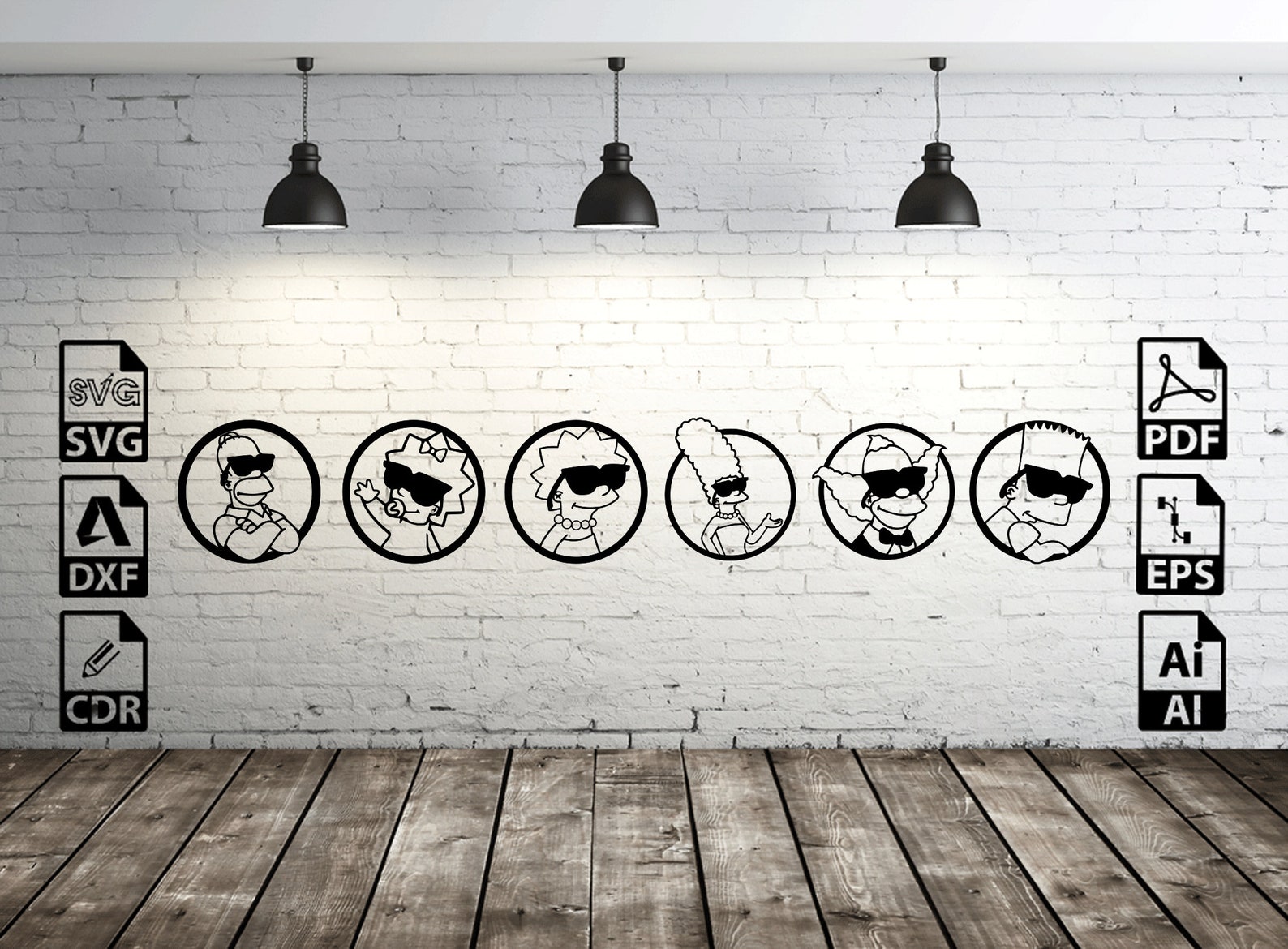 Simpsons Laser Cut SVG DXF Files – Cricut, CNC, Wall Art, Vector ...