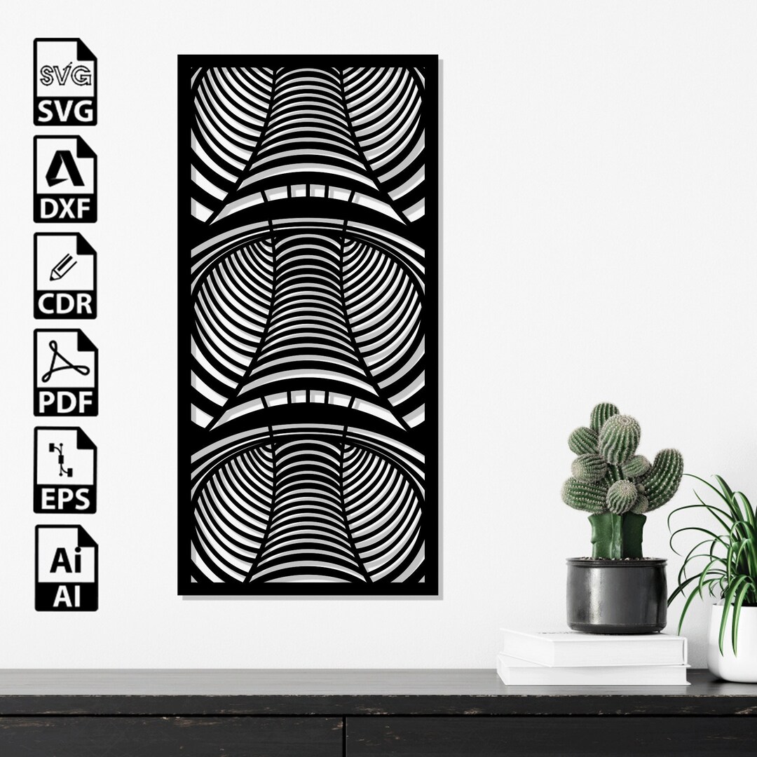 3D Modern Abstract Laser Cut SVG DXF Files – Cricut, CNC, Wall Art ...