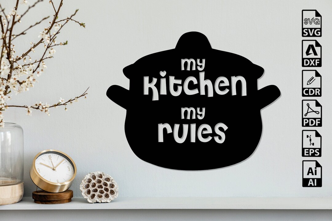 Kitchen Saucepan Pan Dxf Svg Pdf Digital Download Laser Cut Cnc Cutting ...