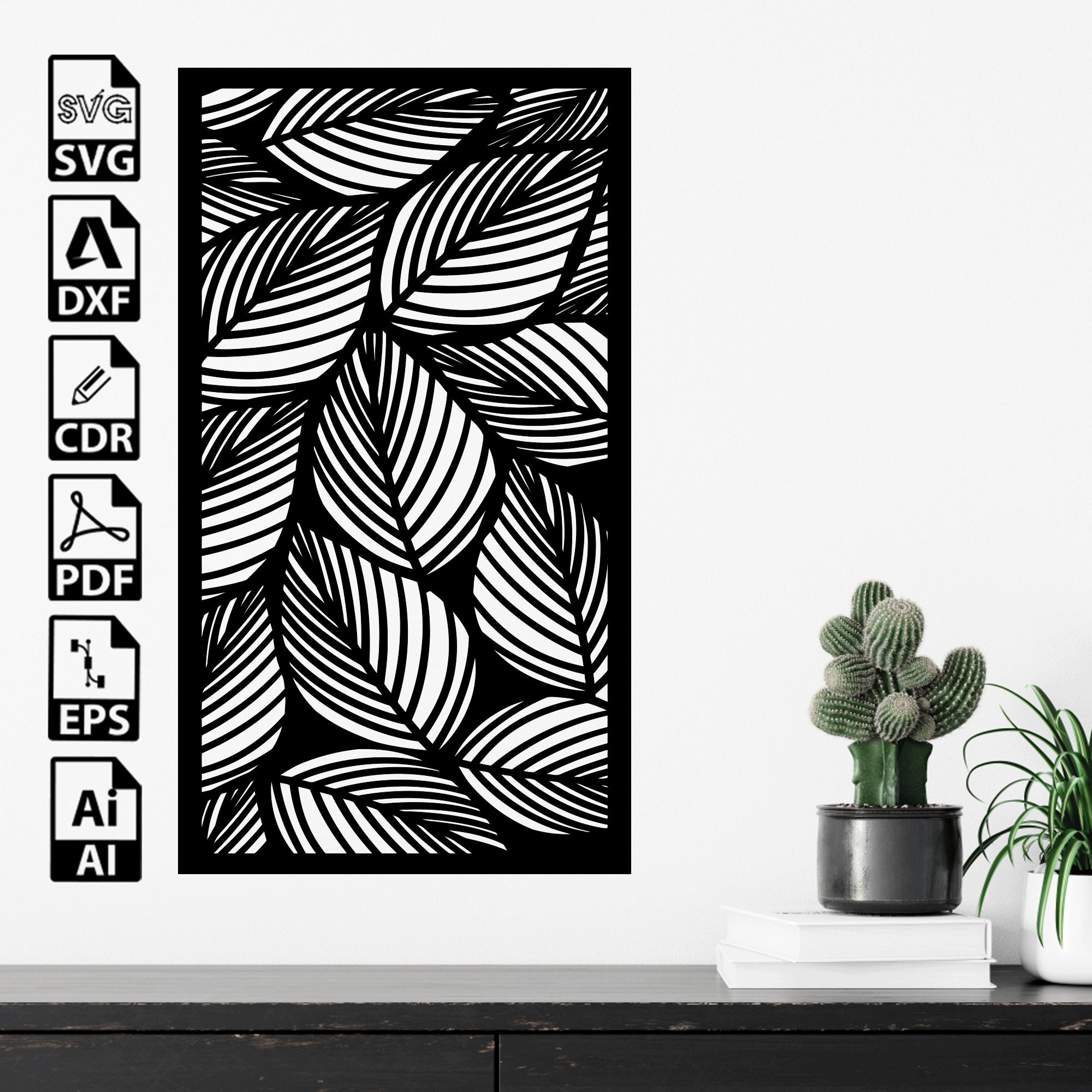 Leaf Dxf Tree Svg Digital Download Laser Cut Cnc Cutting Router ...