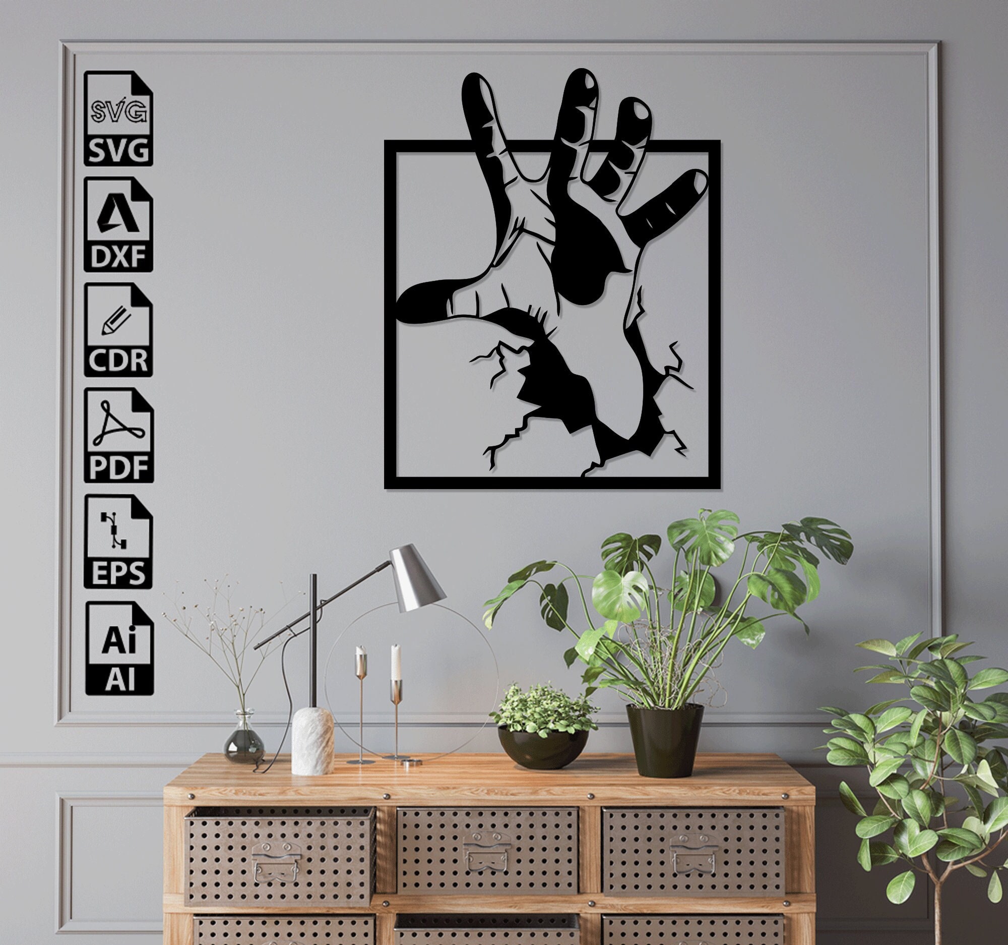 Help Hand Dxf Svg Pdf Digital Download Laser Cut Cnc Cutting - Etsy