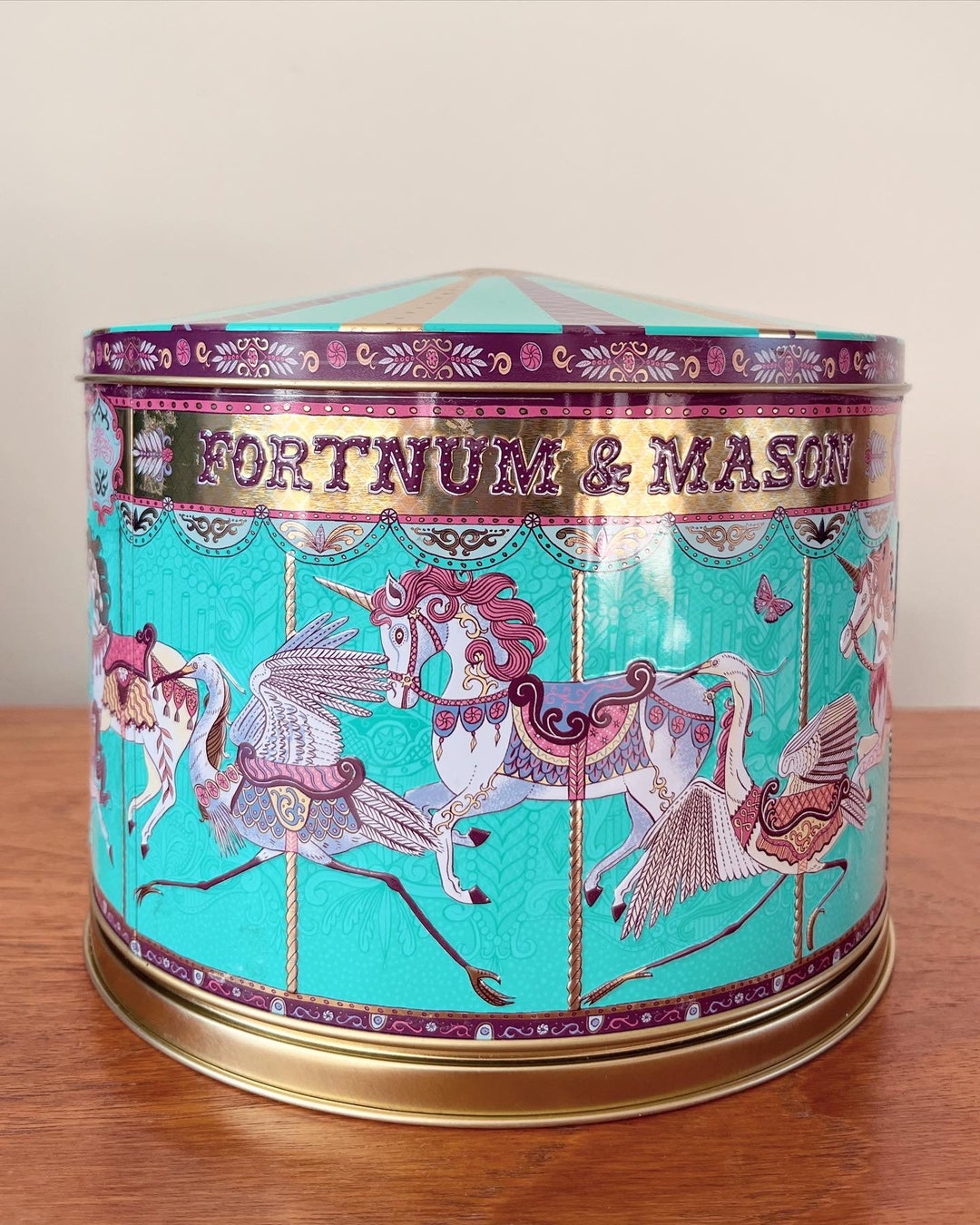 FORTNUM & MASON Musical Carousel Biscuit Tin - Etsy