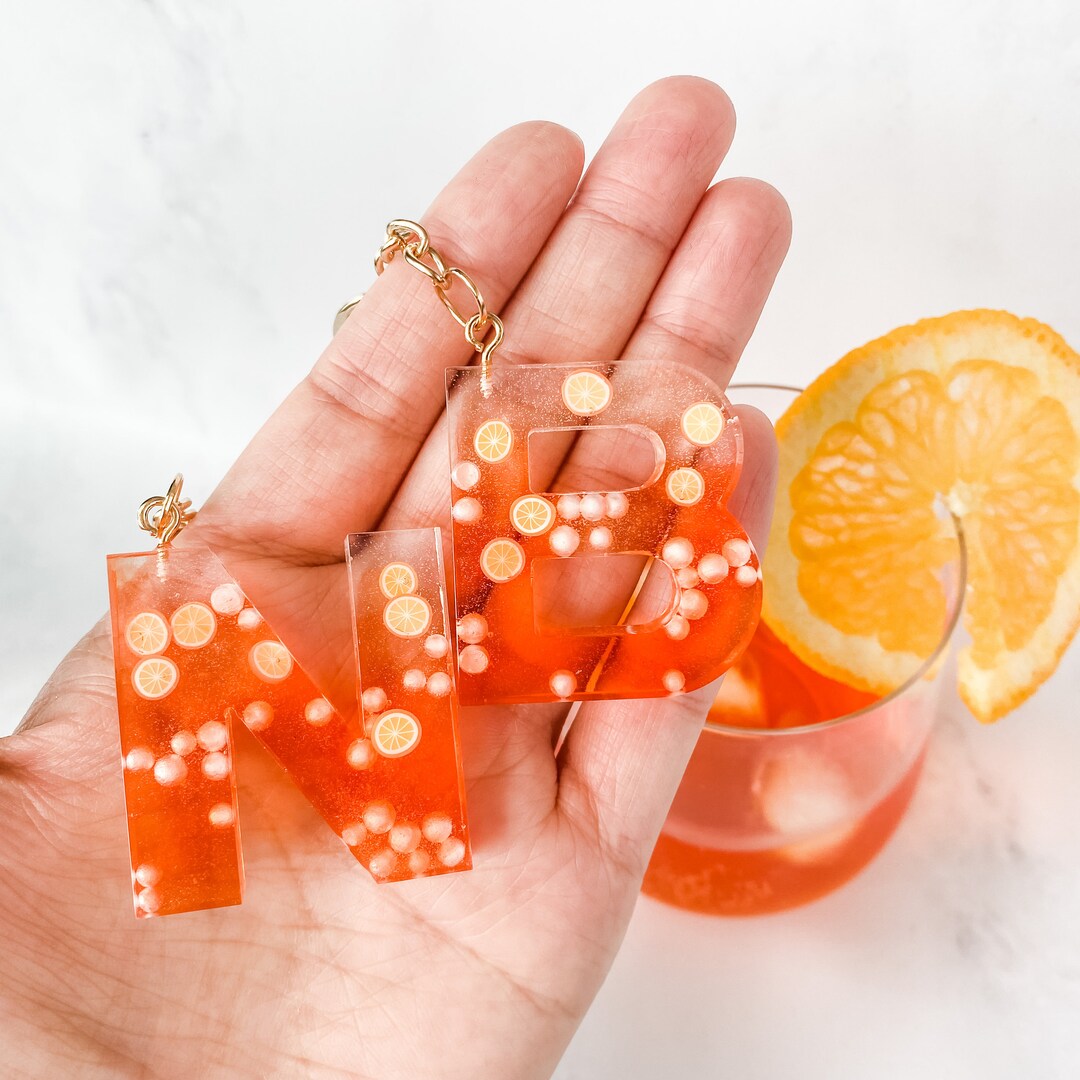 Aperol Spritz / Cocktail Collection Keyring / Resin Letter Keychain ...