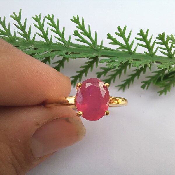 Natural Ruby Ring - Etsy