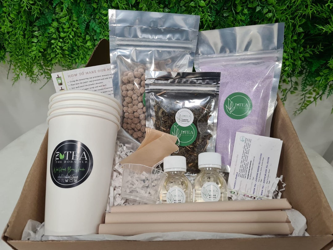 Bubble Tea DIY Kit Gift Box Boba Kit Boba Gift for Her Bubbletea Gift ...