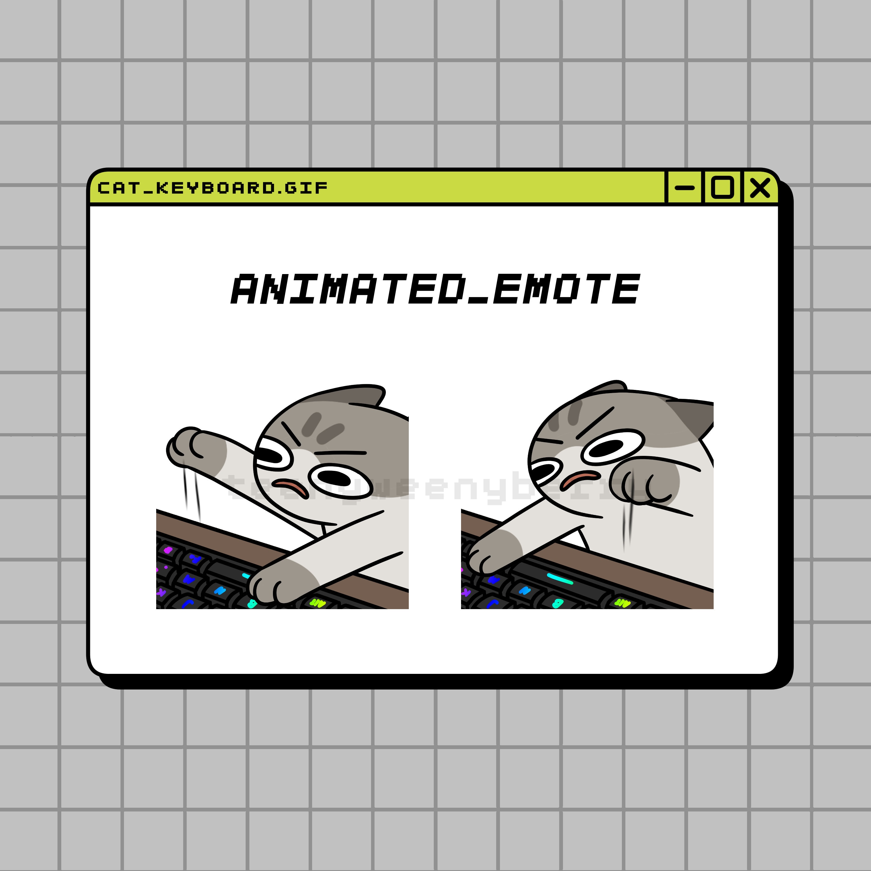Cat Keyboard Emote - Cute, Funny, Meme | Twitch, Youtube, Discord ...